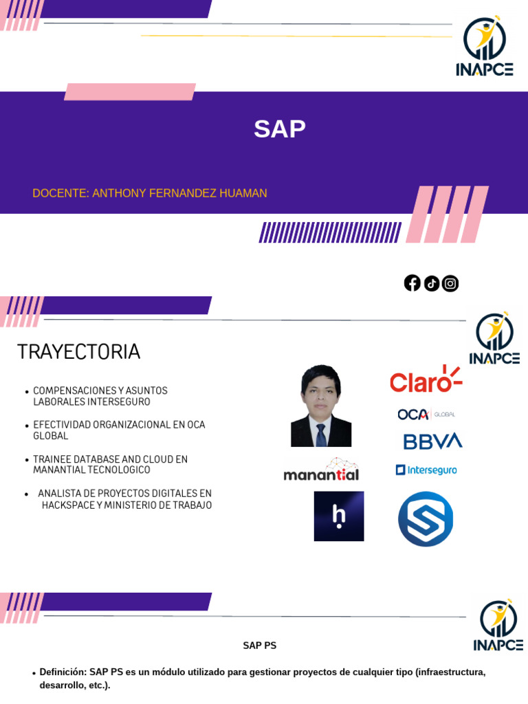 Módulos SAP: PS y PM en Gestión de Proyectos | PDF | Informática