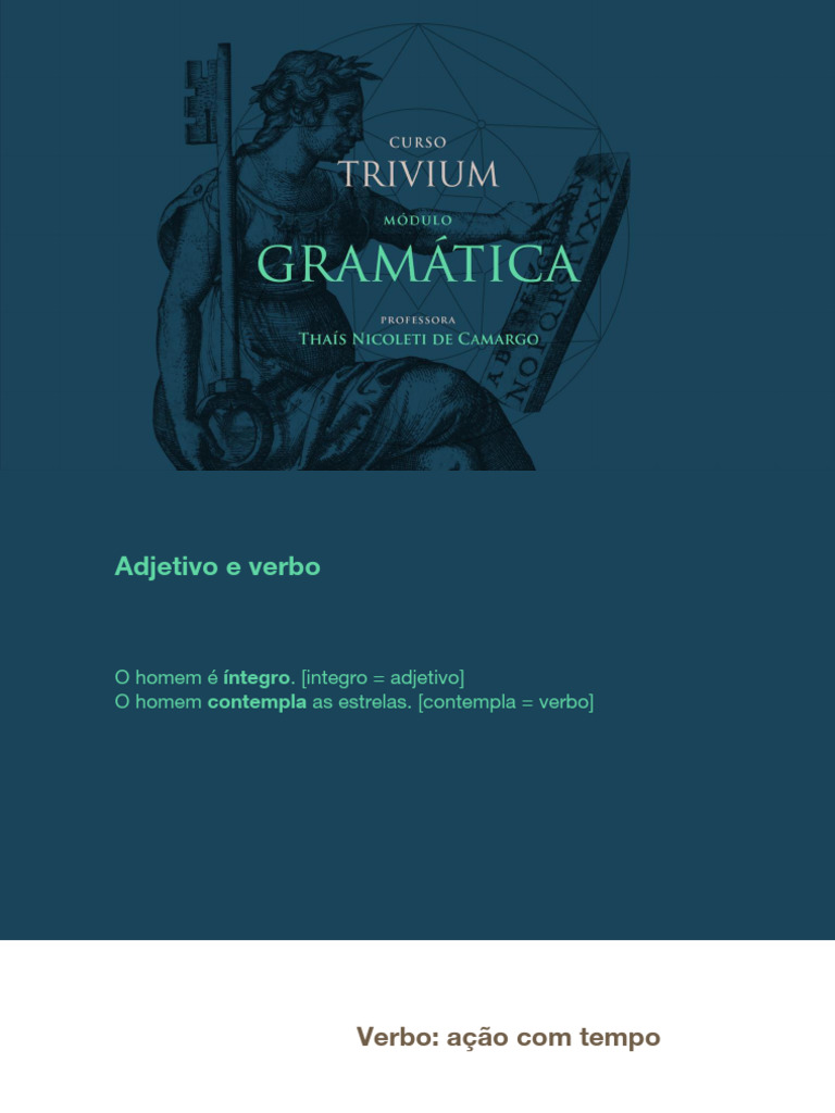 Adjetivos e Verbos: Conceitos Básicos | PDF | Assunto (gramática) | Pronome
