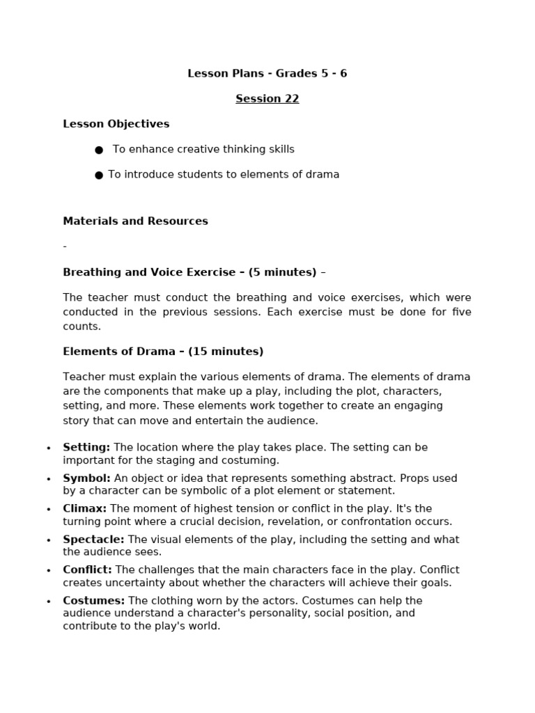 Lesson Plan 22 - Grades 5 - 6 | PDF | Emotions | Lesson Plan