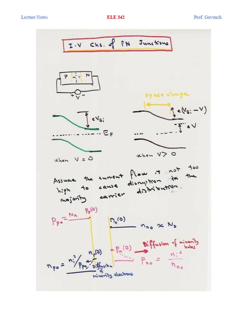 I-V Chs and SPICE Model of P-N Junction Diodes-1 | PDF