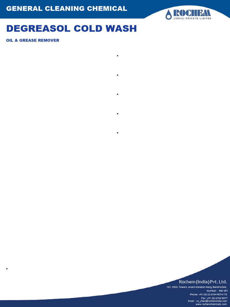 Degreaser Degreasol Cold Wash Solvent Based | PDF | Emulsion ...