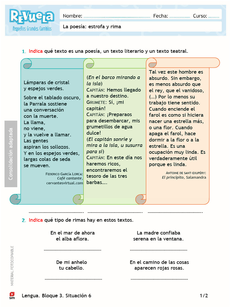 La Poesía. Estrofa y Rima | PDF