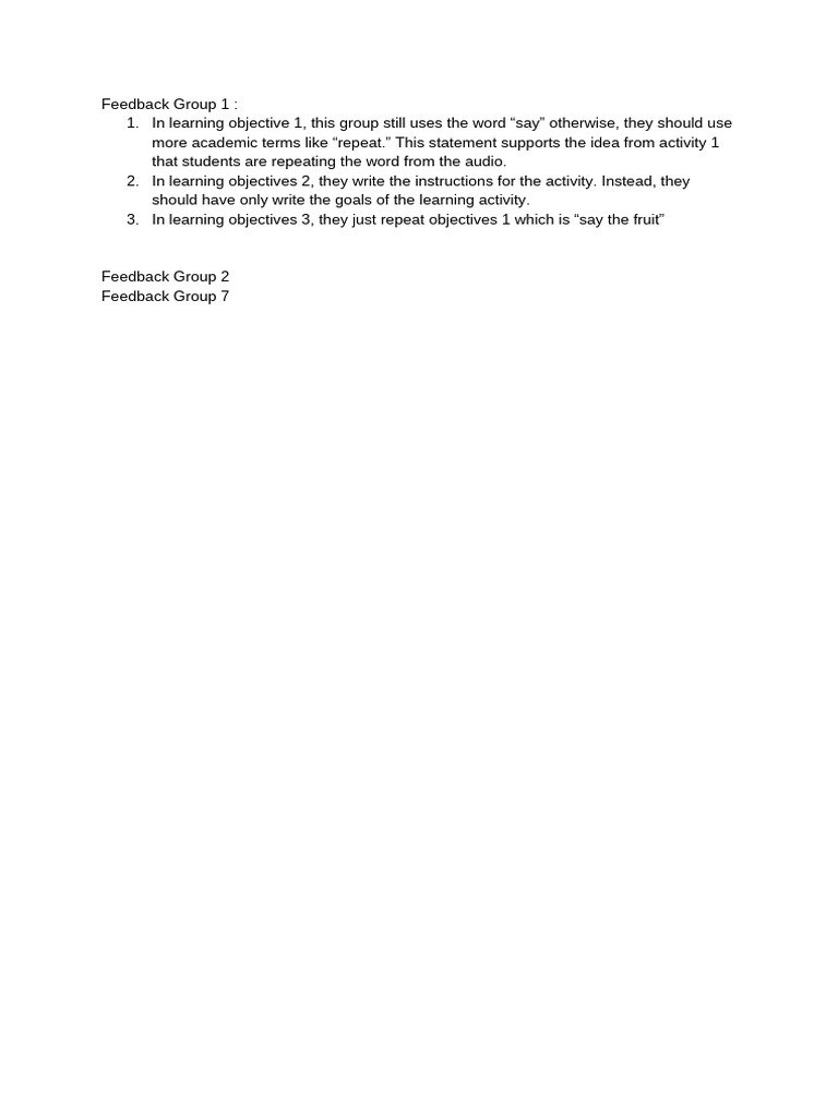 Feedback Group 6 Phonology | PDF