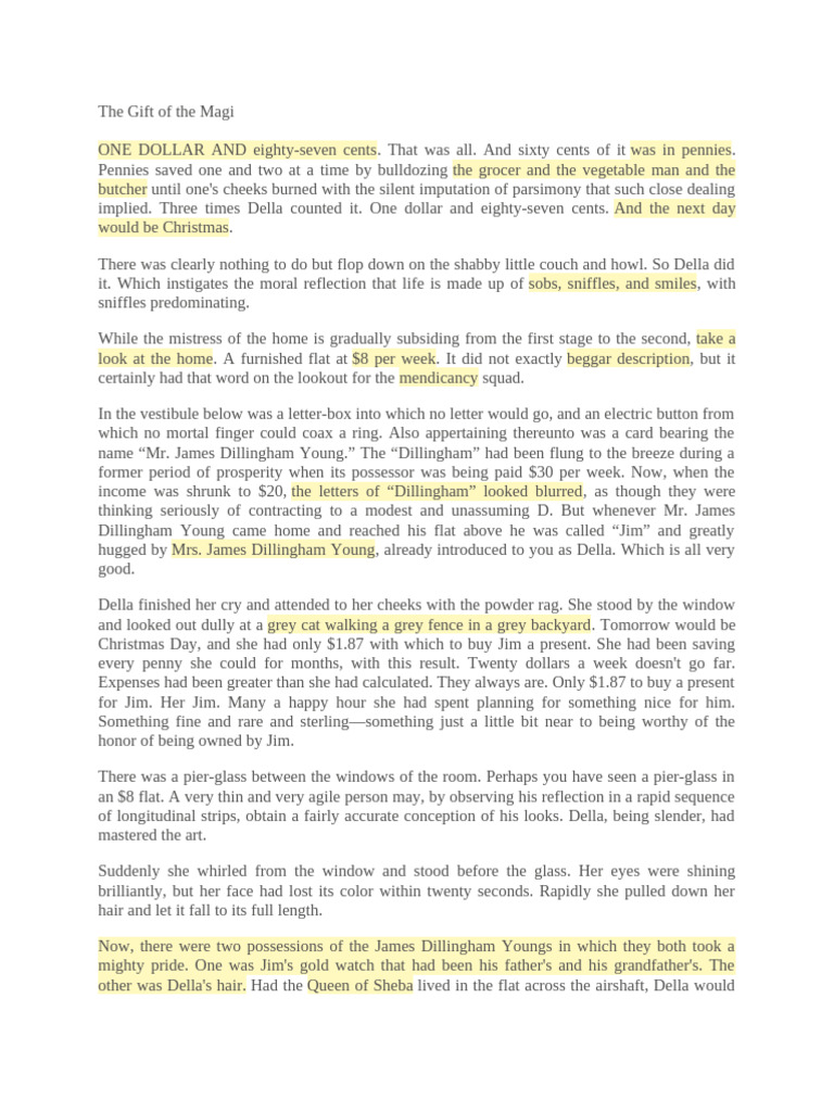 The Gift of The Magi | PDF