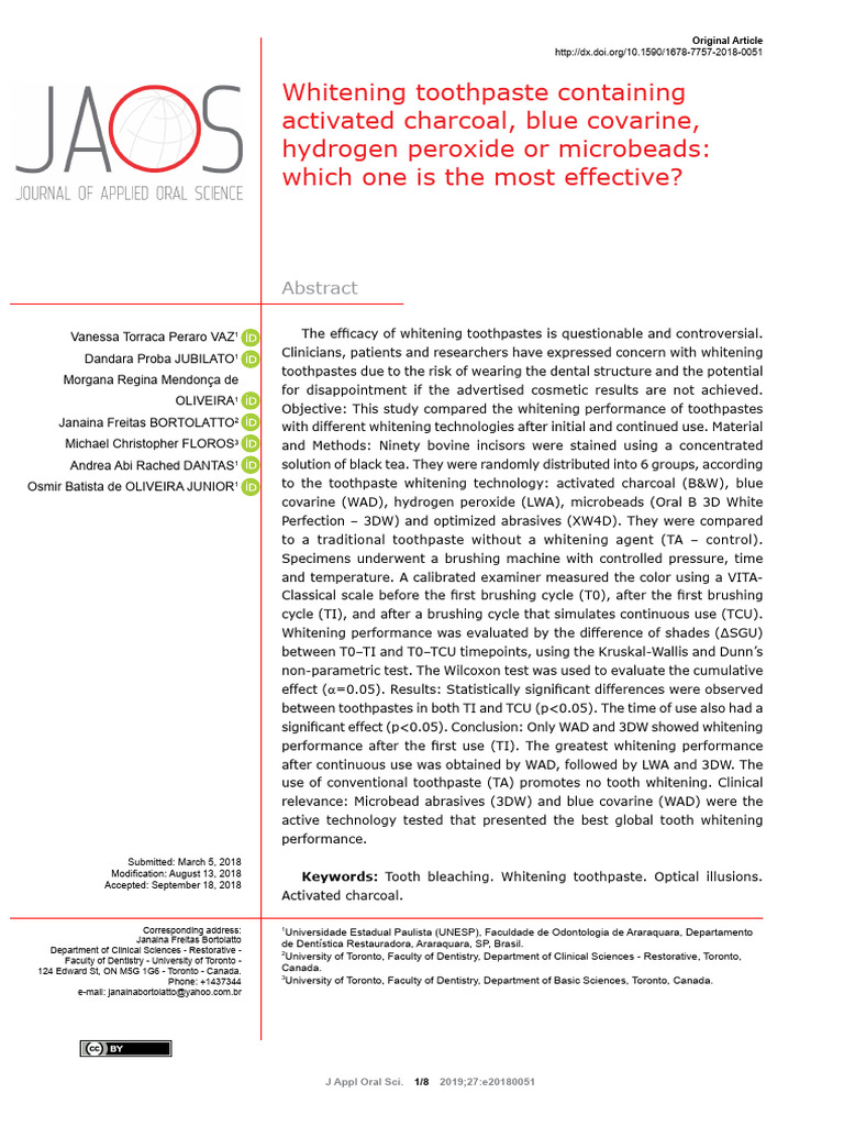 Whitening toothpaste containing charcoal, blue covarine, hydrogen ...