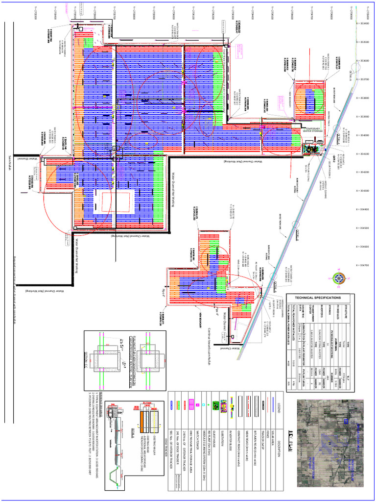 PV Array Layout-R17 (Dewatering Plan) V3-1 | PDF | Forms Of Energy ...