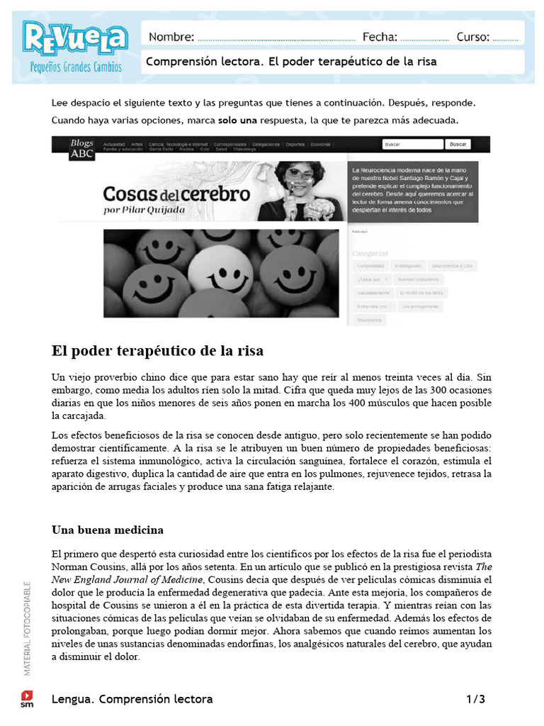 Comprensión Lectora Tema 8 | PDF