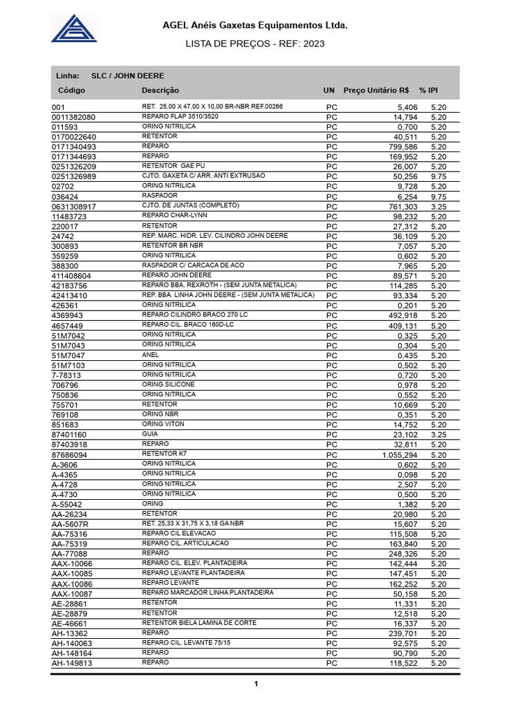 Reparo Agel John Deere | PDF