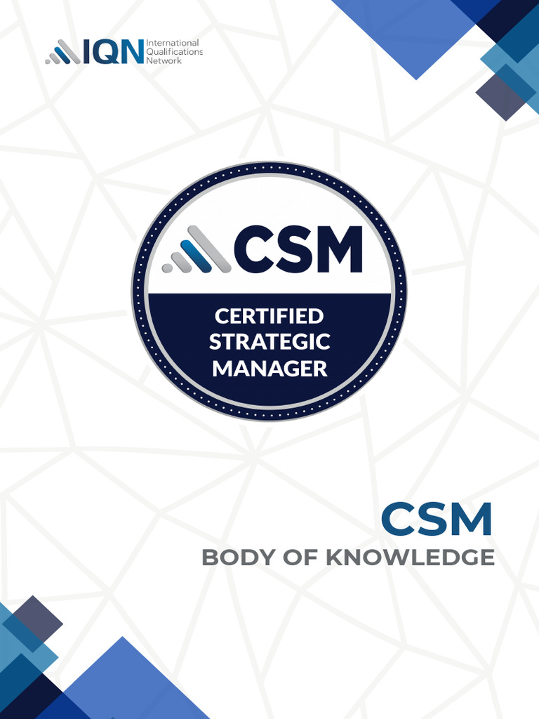 IQN CSM Body of Knowledge | PDF | Strategic Management | Business Economics