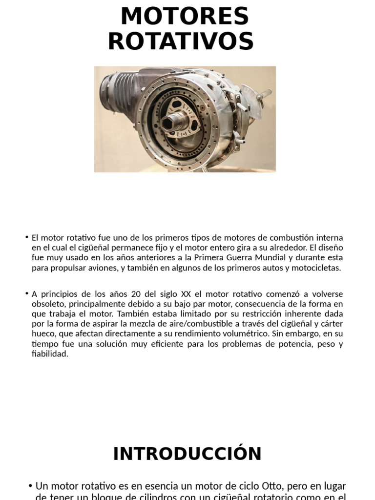 Historia y Funcionamiento de Motores Rotativos | PDF | Partes de ...