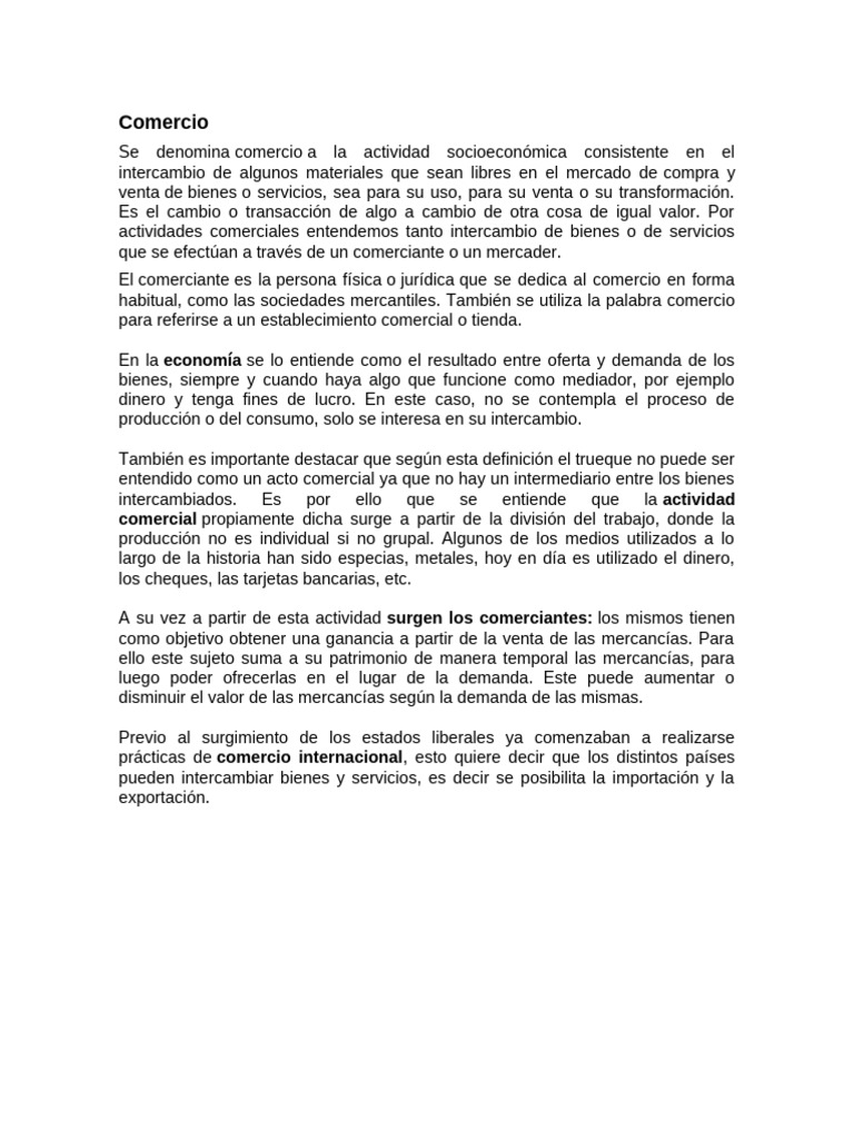 Comercio | PDF | Comercio | Permuta