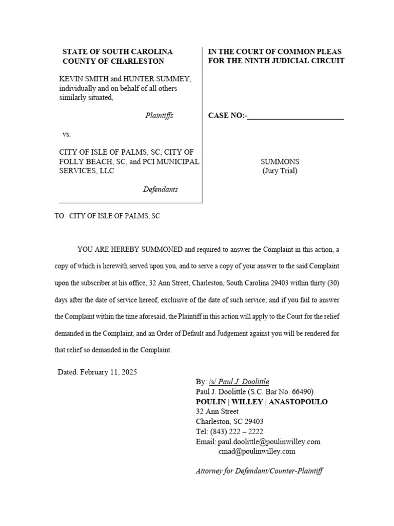 Class Action Against PCI Municipal Services | PDF | Legal Remedy | Lawsuit