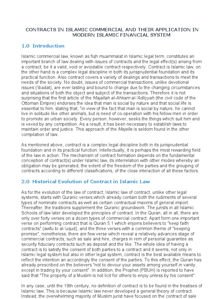 Islamic Contracts in Modern Finance | PDF | Islamic Banking And Finance ...
