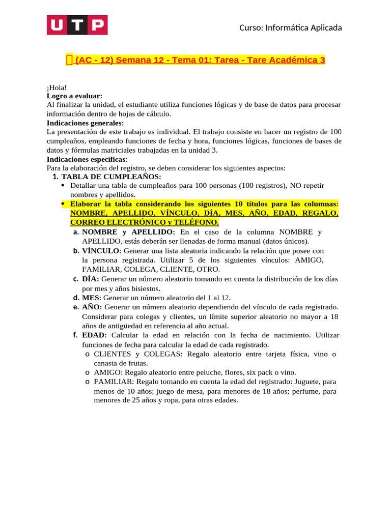 ? (AC - 12) Semana 12 - Tema 01 Tarea - Tare Académica 3 (terminado ... ? (AC - 12) Semana 12 - Tema 01 Tarea - Tare Académica 3 (terminado ...