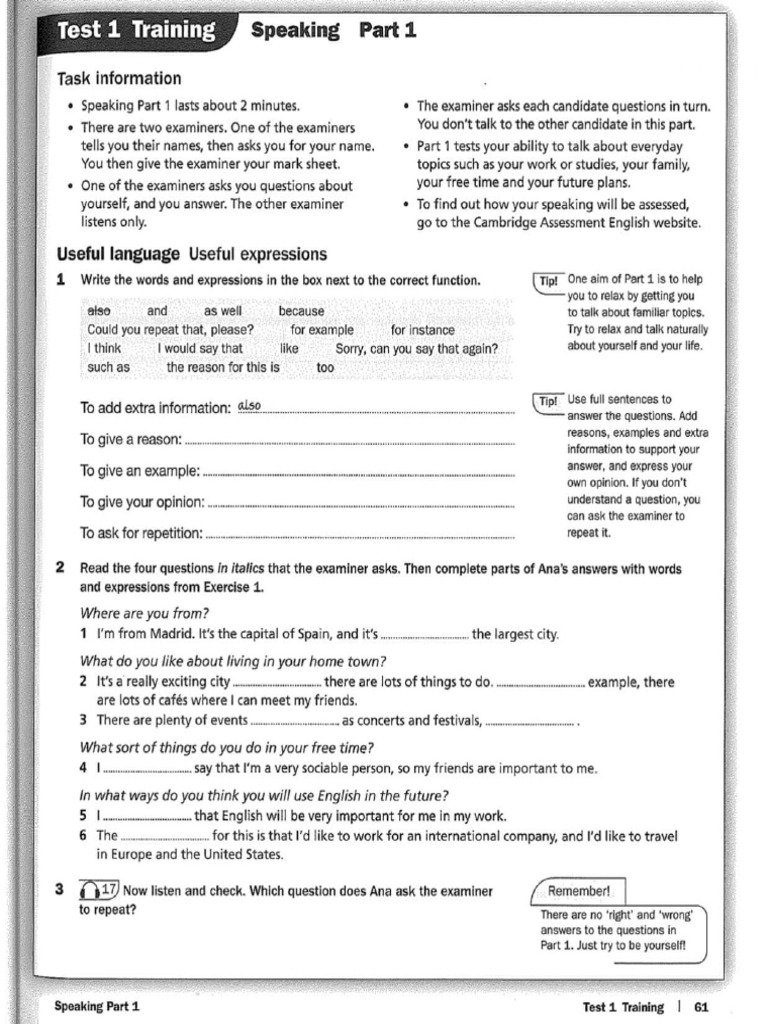 English Speaking Test Tips | PDF