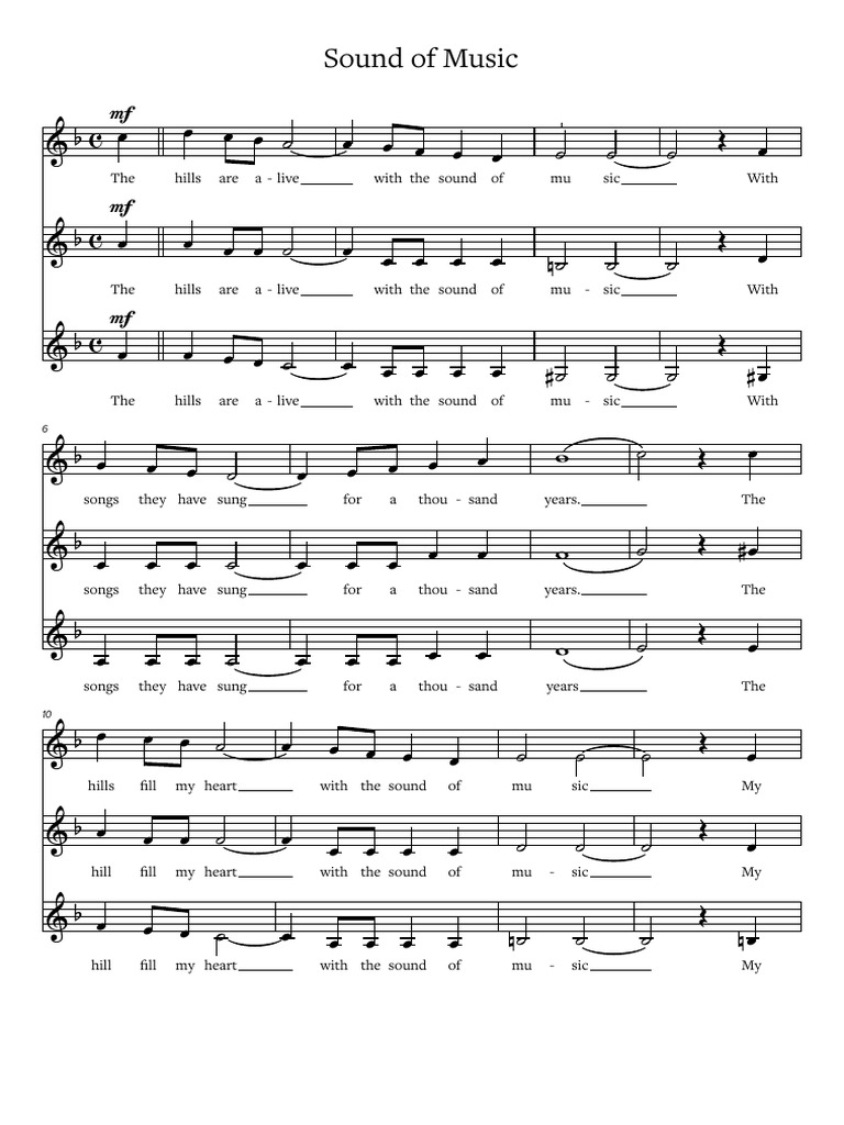 Sound of Music 3 part | PDF
