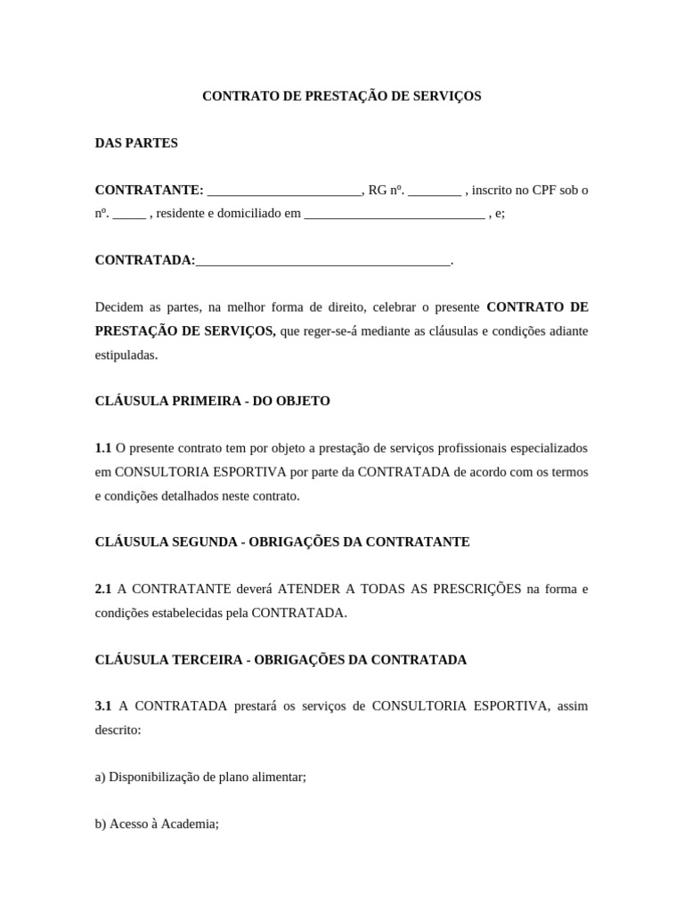 modelo de contrato basico | PDF