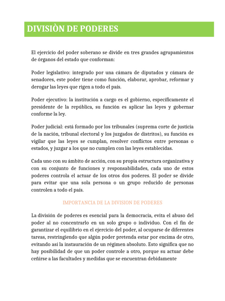 Division de Poderes | PDF