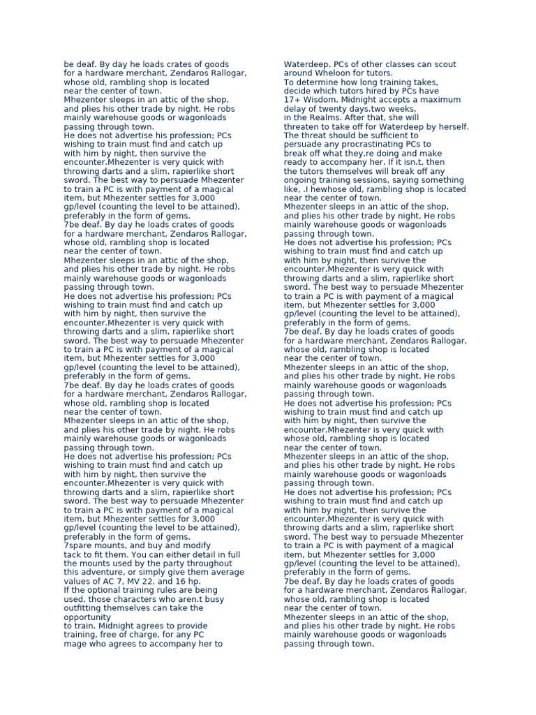 mocz dnd 3,5 | PDF | Forgotten Realms