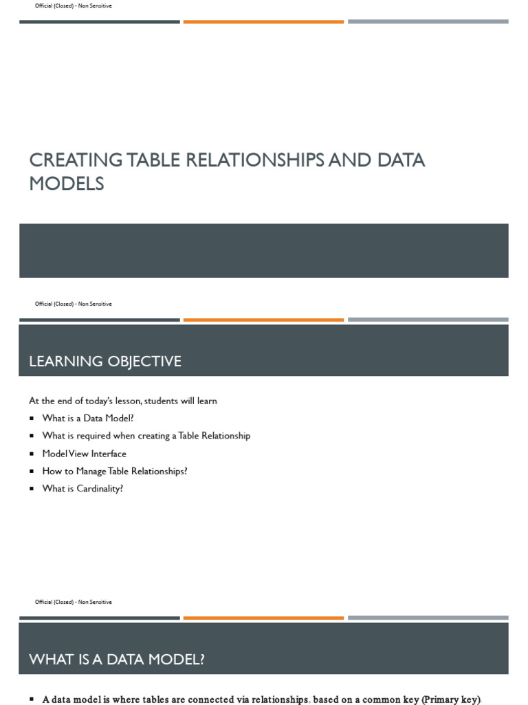 Creating Table Relationships in Data Models | PDF | Information ...