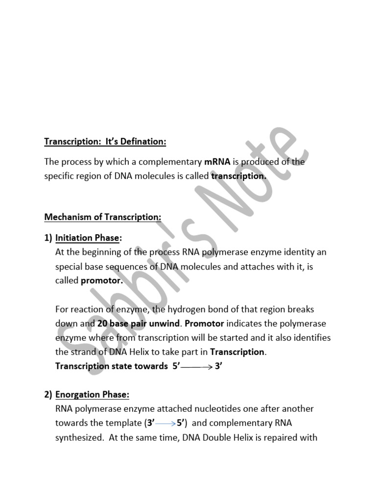 Transcription Note (Note Given by Zaminur Sir) | PDF