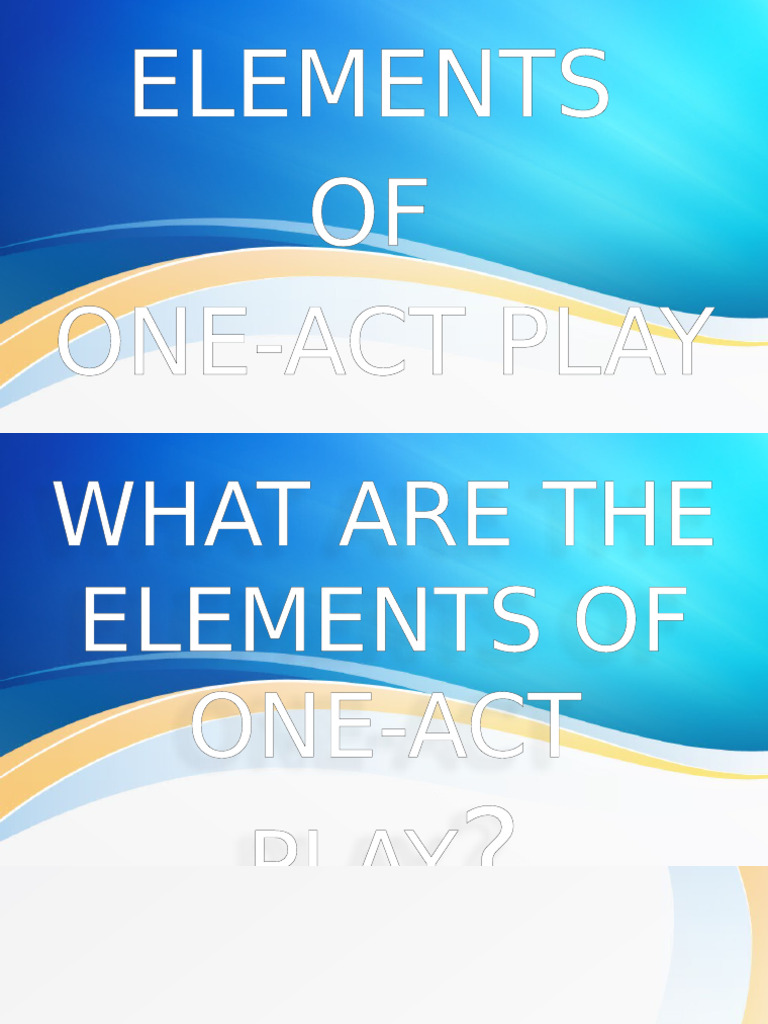 One Act Play Report | PDF