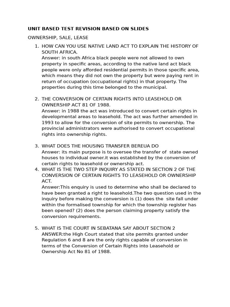 Unit Based Revision | PDF