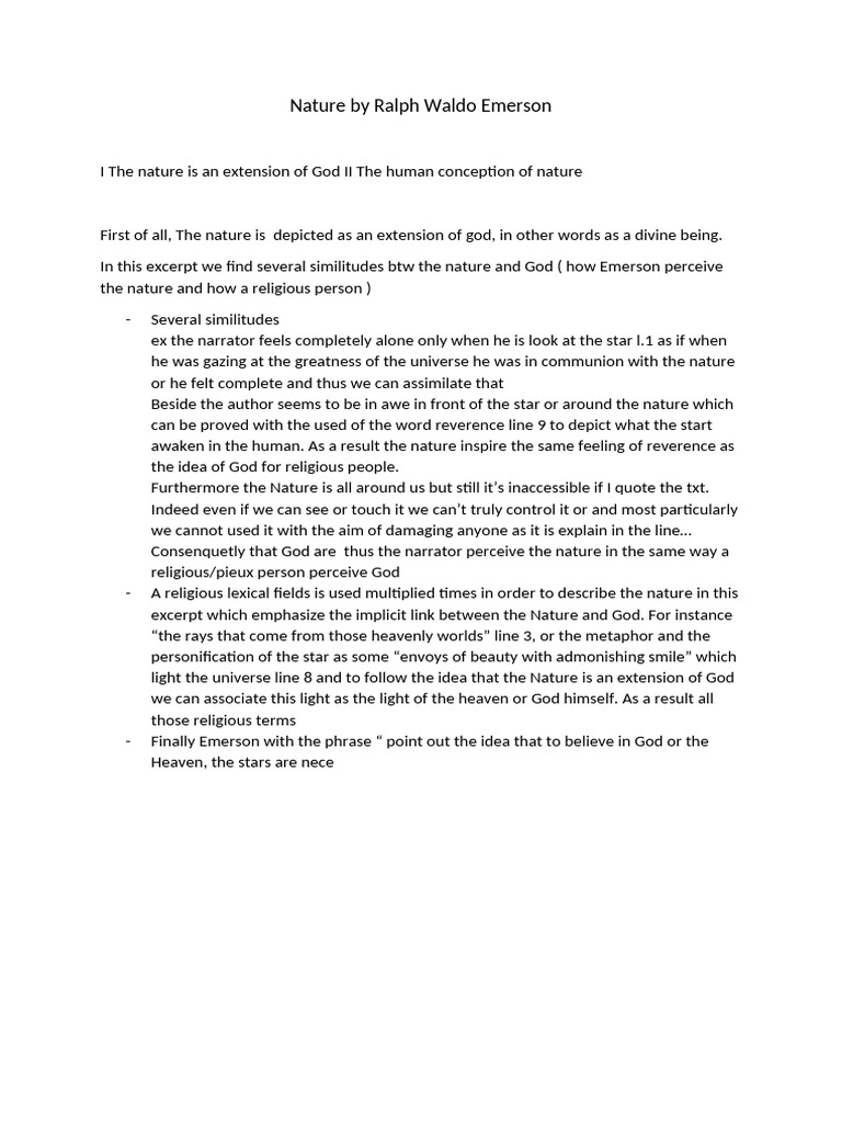 Nature by Ralph Waldo Emerson | PDF | Ralph Waldo Emerson | Religious ...