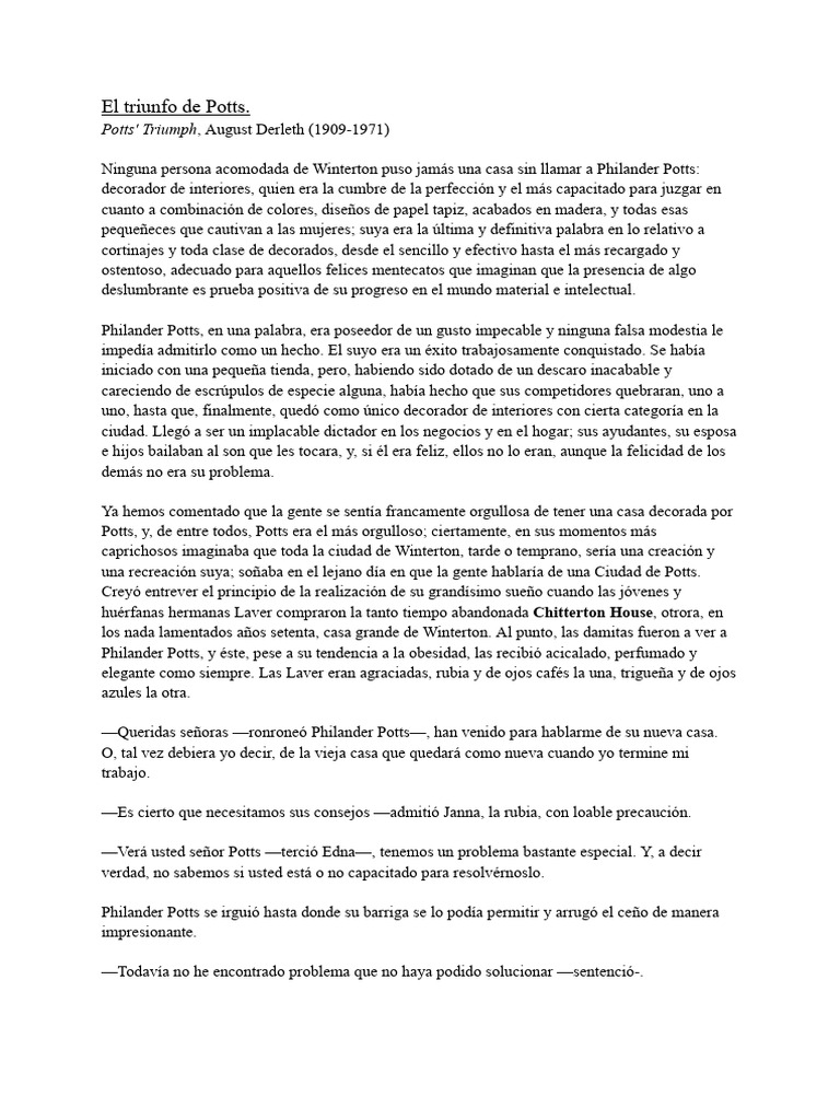 El arte de Philander Potts | PDF