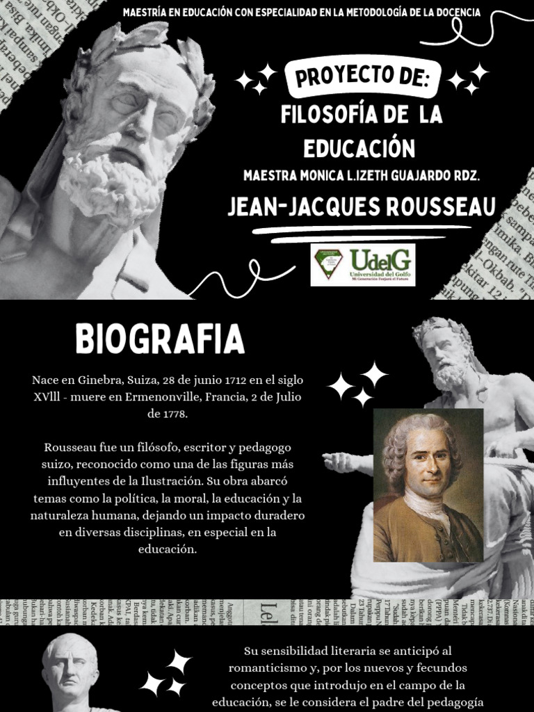 Filosofía de La Educación | PDF | Jean-Jacques Rousseau | Pedagogía