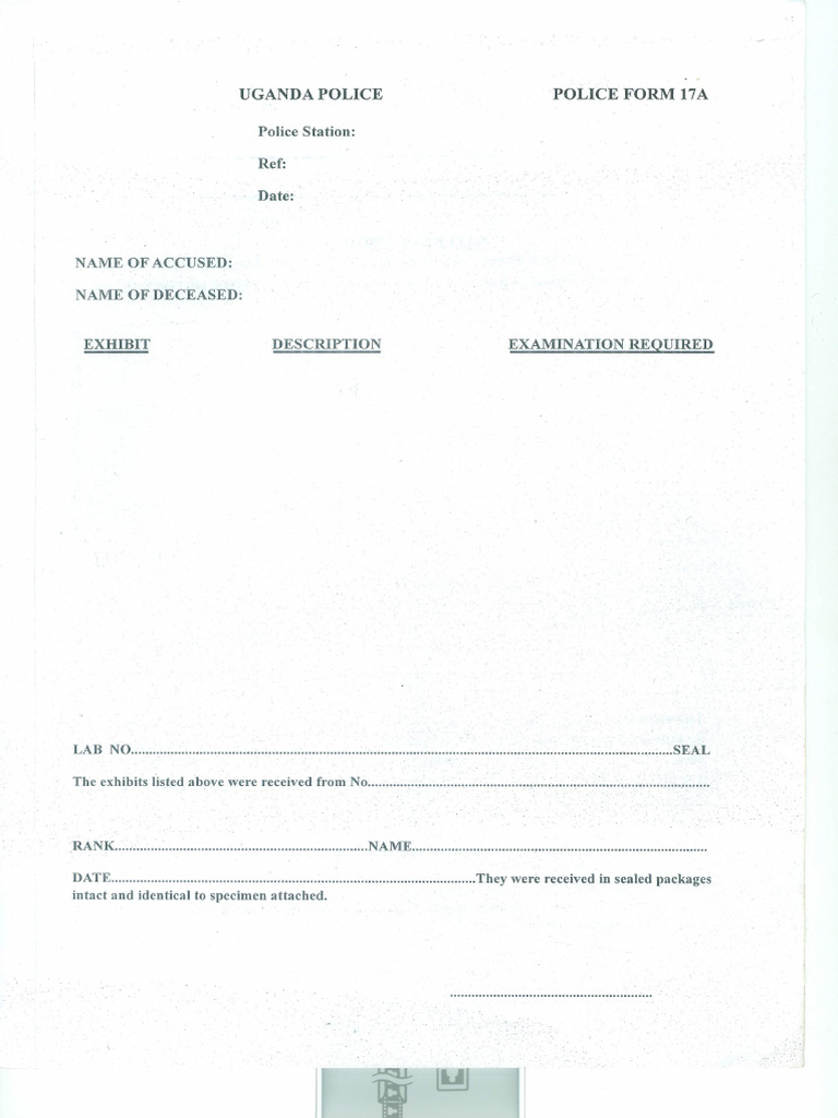 Exhibit Police Form 17A | PDF