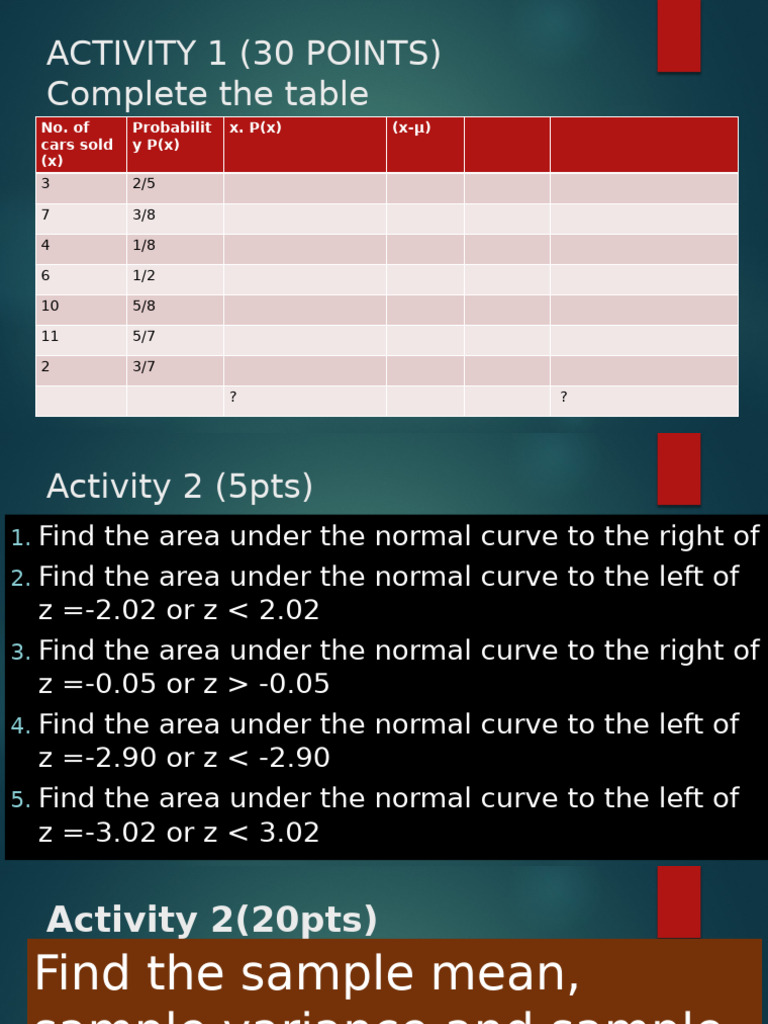 Activity 1 (30 Points) | PDF