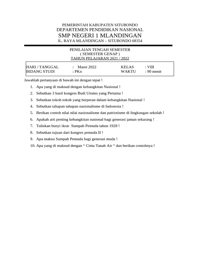 PKN 8 PTS 2022 Yf - Freel | PDF