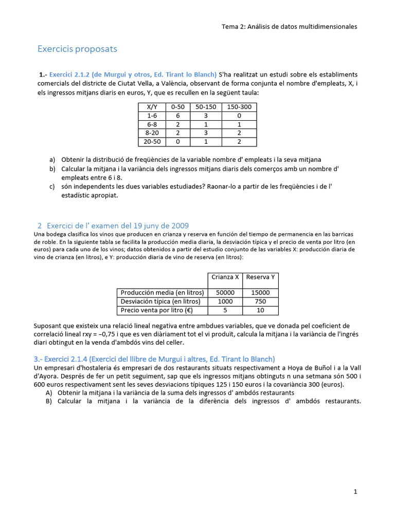 02F Ejercicios Propuestos Tema 2 Valenciá | PDF