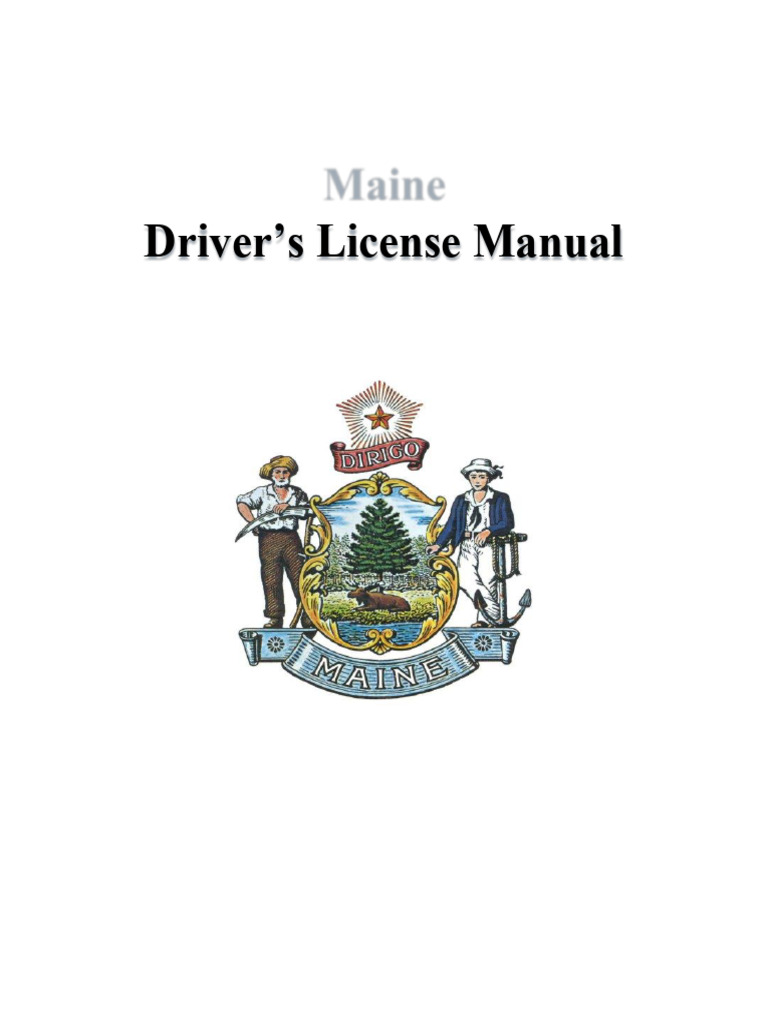 Maine Driver's License Manual Guide | PDF | Driving | Driver's License