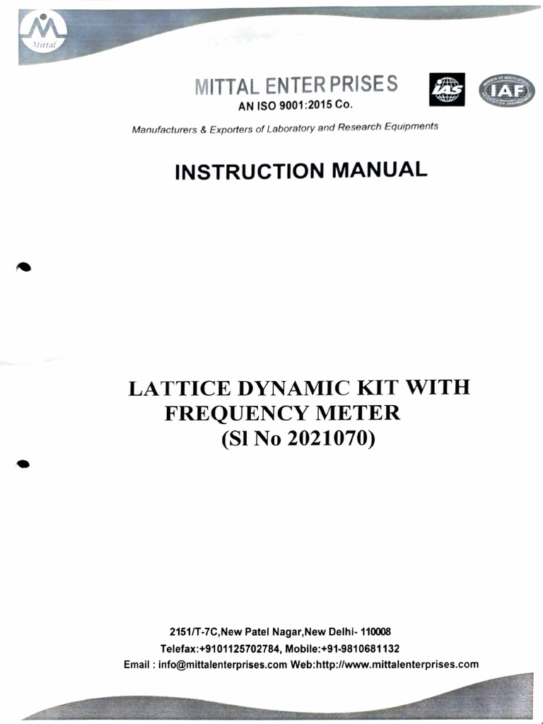 Lattice dynamics | PDF | Normal Mode | Waves