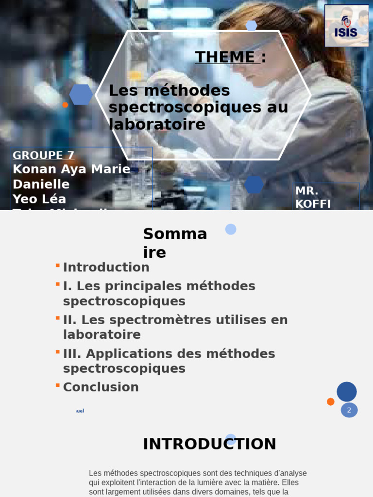 EXPOSé Méthode Spectro | PDF | Résonance magnétique nucléaire | Spectromètre