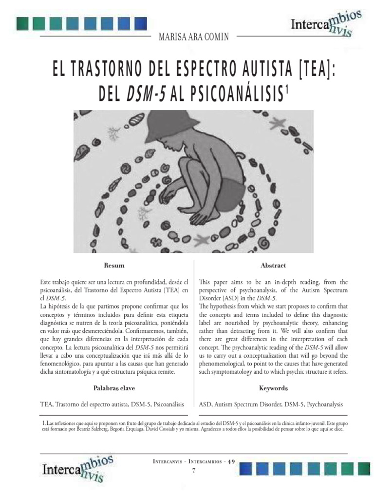 Ara Comin Marisa - TEA del DSM V al psicoanalisis | PDF | Autismo ...