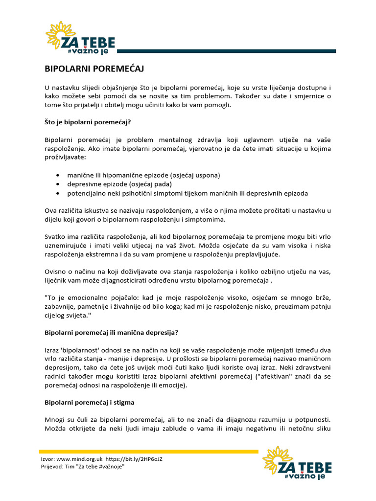 Bipolarni Poremecaj | PDF
