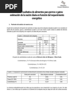 Cálculo de RER y MER para Gatos y Perros | PDF | Animales domesticados ...
