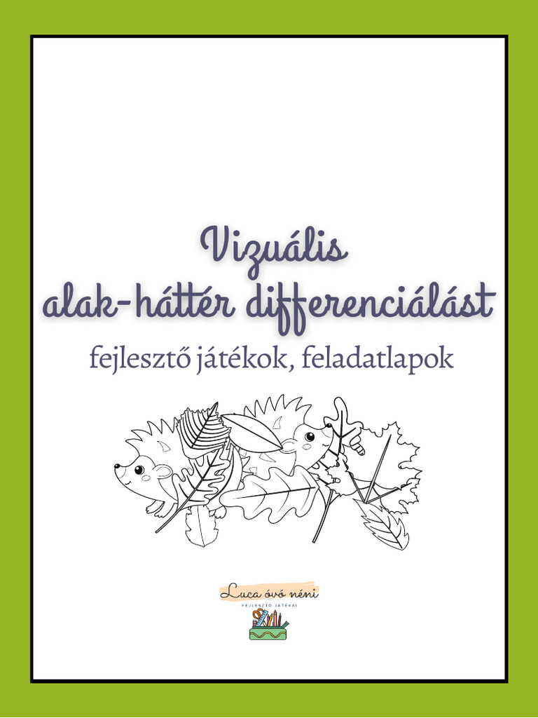 Vizualis Figyelem, Alak Hatter Differencialas - Másolat | PDF