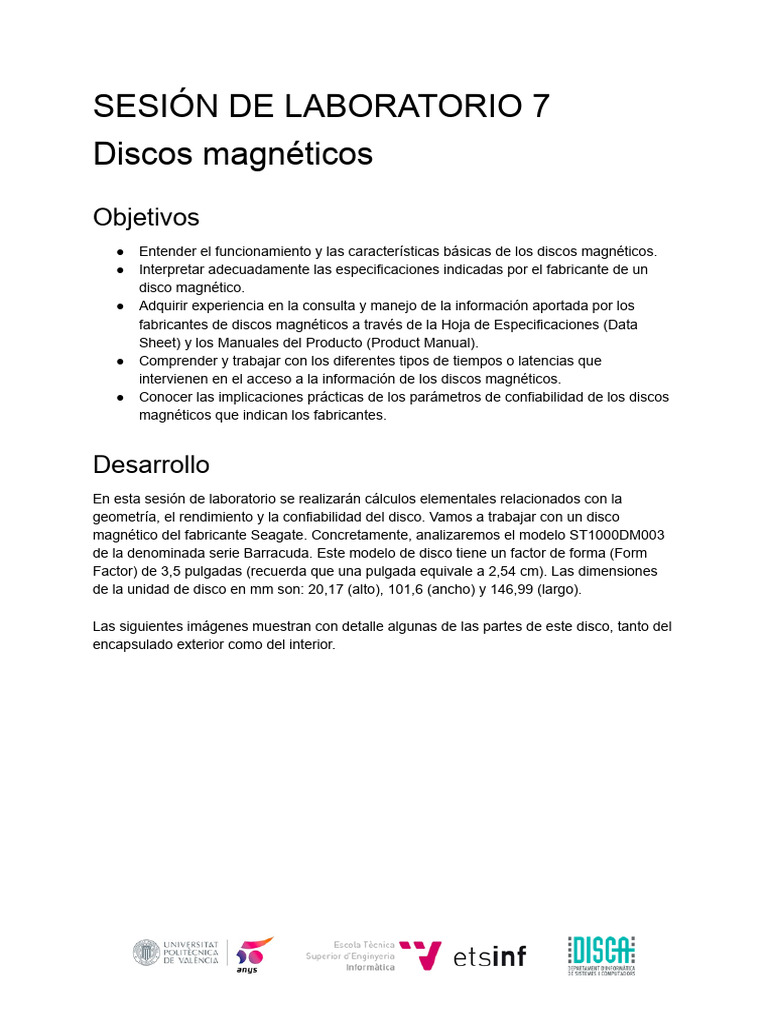 07 Discos Magnéticos | PDF | Disco duro | Almacenamiento de datos de la ...