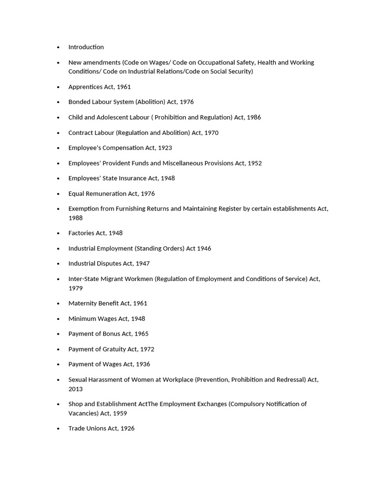 Labour Laws | PDF