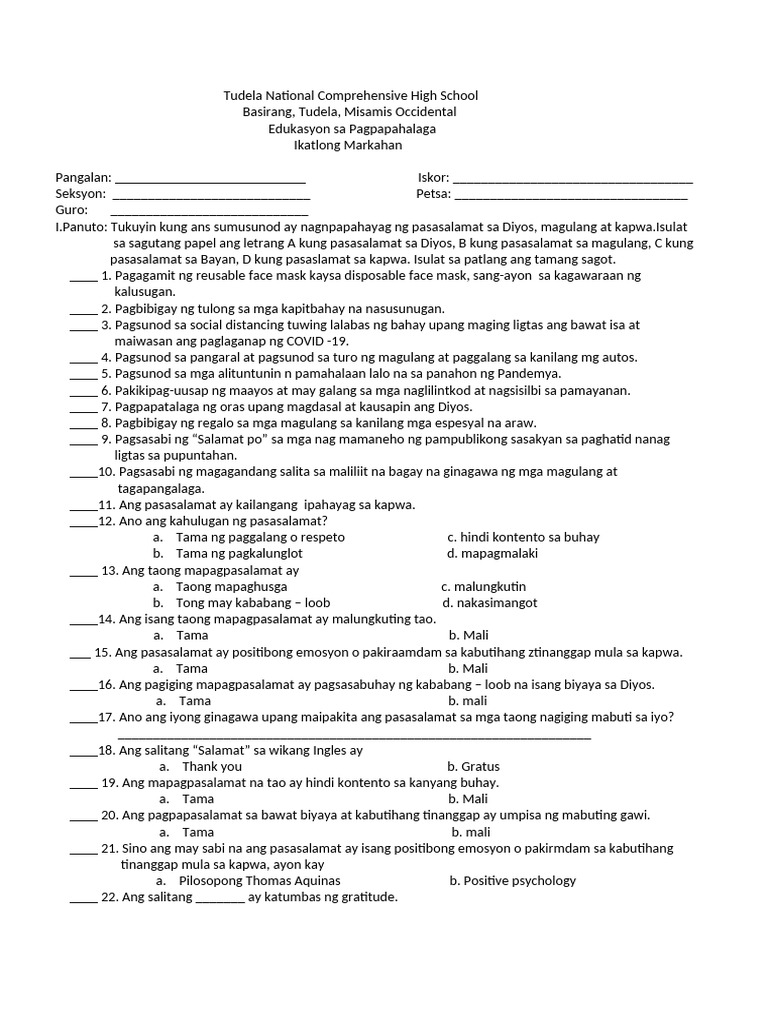 EsP 8 3rd Quarter | PDF