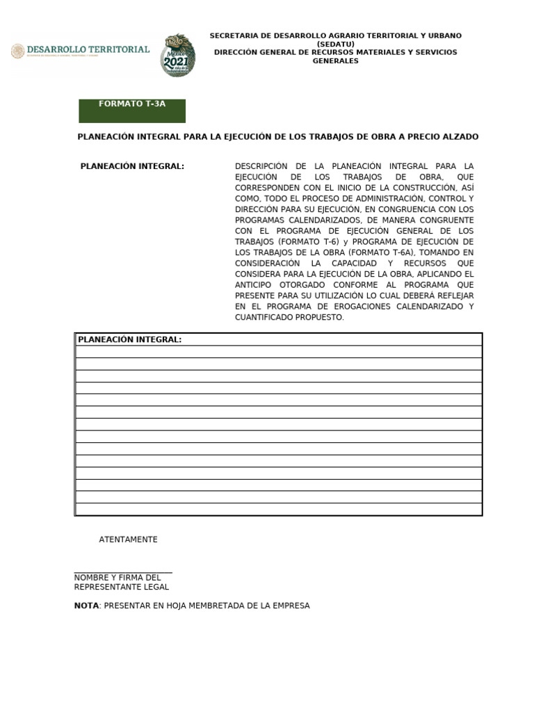 S2 - T-3a Planeacion Integral | PDF