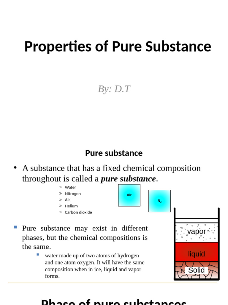 Properties of Pure Substance (1) | PDF | Phase (Matter) | Liquids