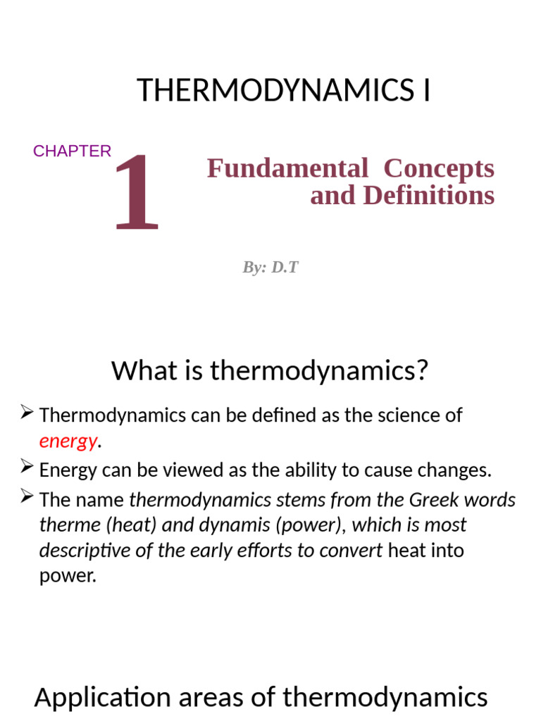 Thermodynamics concepts (1) | PDF | Thermodynamics | Temperature