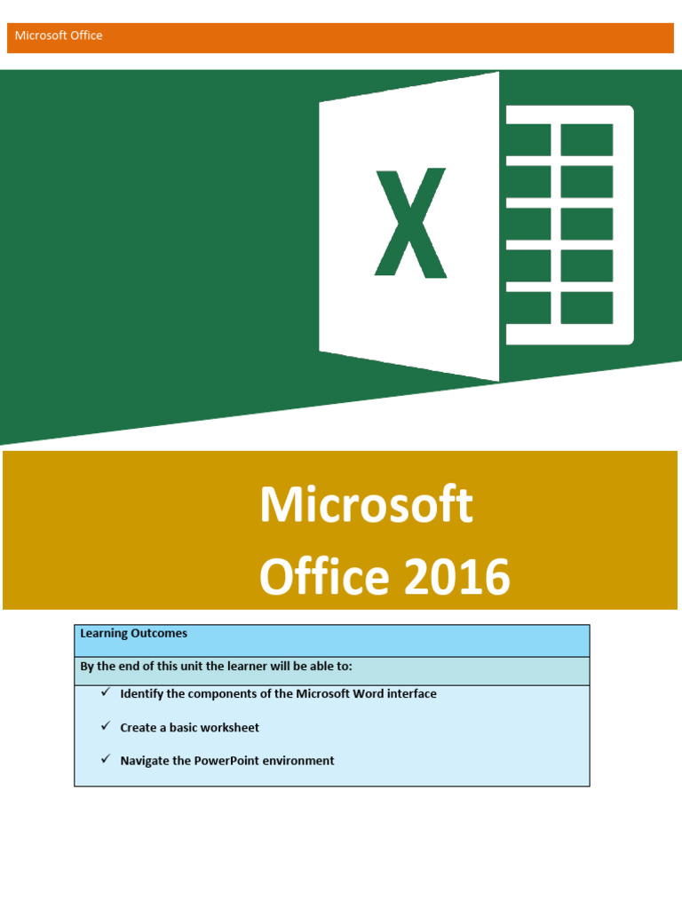 Microsoft Word 2016 Interface Overview | PDF | Microsoft Excel ...