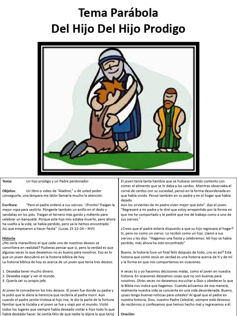 Presentación de PowerPoint HIJO PRODIGO | PDF | Oración