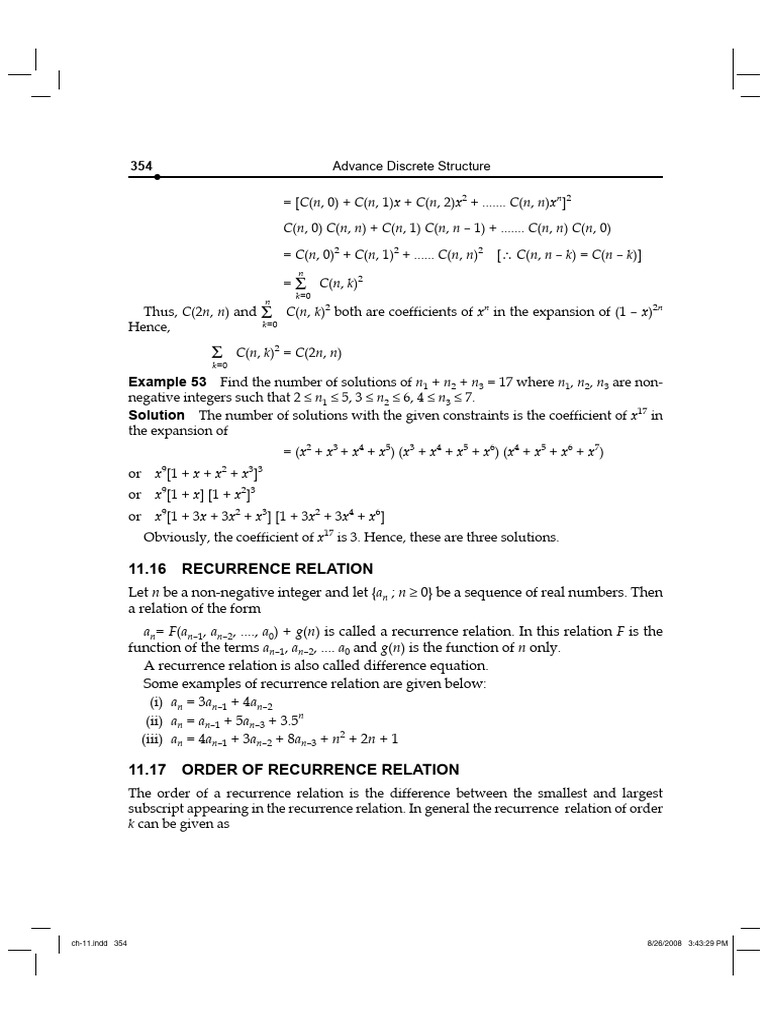 C.B. Gupta, S.R. Singh, Sandeep Kumar - Advance Discrete Structure [372-424] | PDF | Recurrence ...